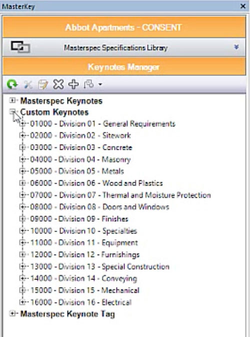 MasterKey For Revit Creating Custom Keynotes Masterspec